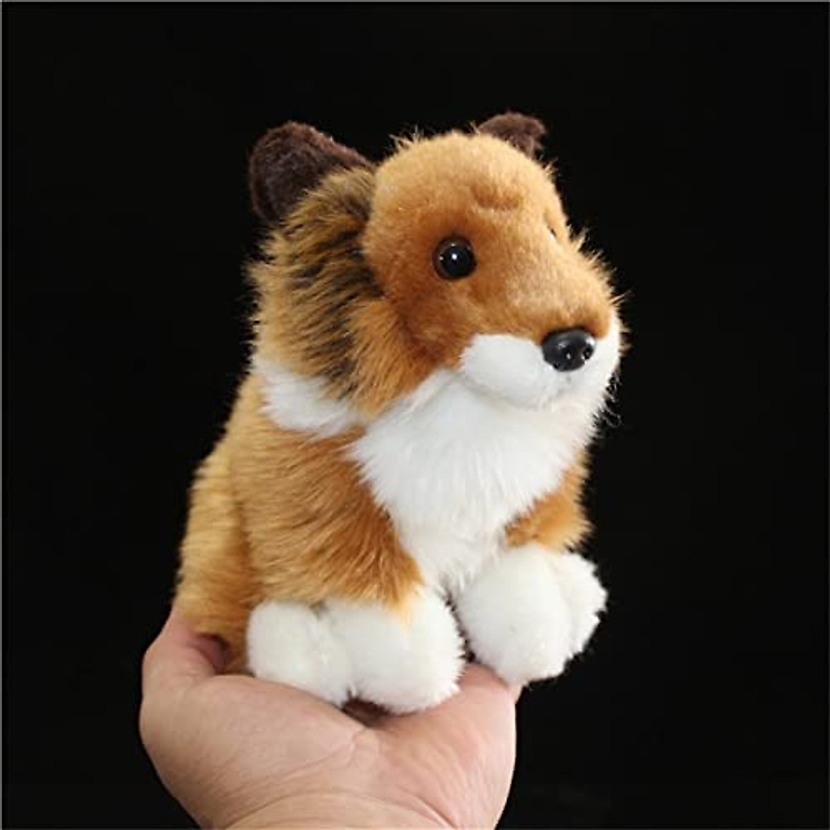 Whrigud Cute Shetland Dog Stuffed Animal Plush Pillow Toy 7'' Kawaii Shetland Sheepdog Plush Stuffed Border Collie Puppy Pillow Plushies Toys for Kids Gifts Home Decor