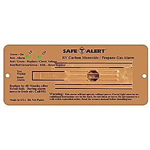 Safe-T-Alert by MTI Industries 35-742-BR 35 Series Dual LP/CO Alarm - Flush Mount, Brown