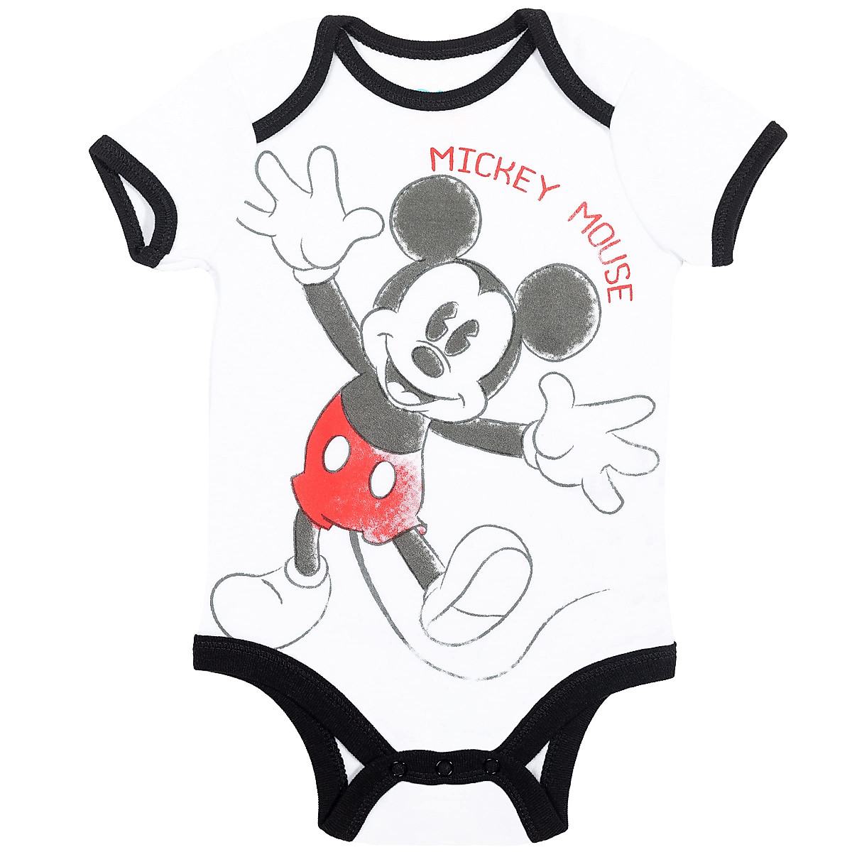 Disney Mickey Mouse Newborn Baby Boys Zip Up Sleep Play Coverall Bodysuits Pants Bibs and Hats 10 Piece 0-6 Months