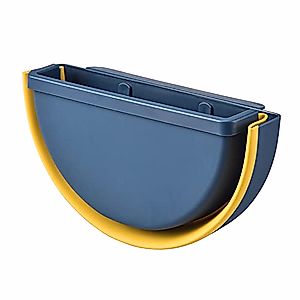 SMLJFO Small Hanging Folding Trash Can, Collapsible Trash Can for Car Camping Wall Mounted Folding Waste Bin Garbage Can Holder for Kitchen Cabinet Door