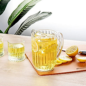 Restaurantware Base 32 Ounce Beer Pitcher, 1 Durable Restaurant Pitcher - Hard Plastic, Serve Soda, Lemonade, Juice, or Sangria, Clear Plastic Water Pitcher, For Bars, Parties, or Homes
