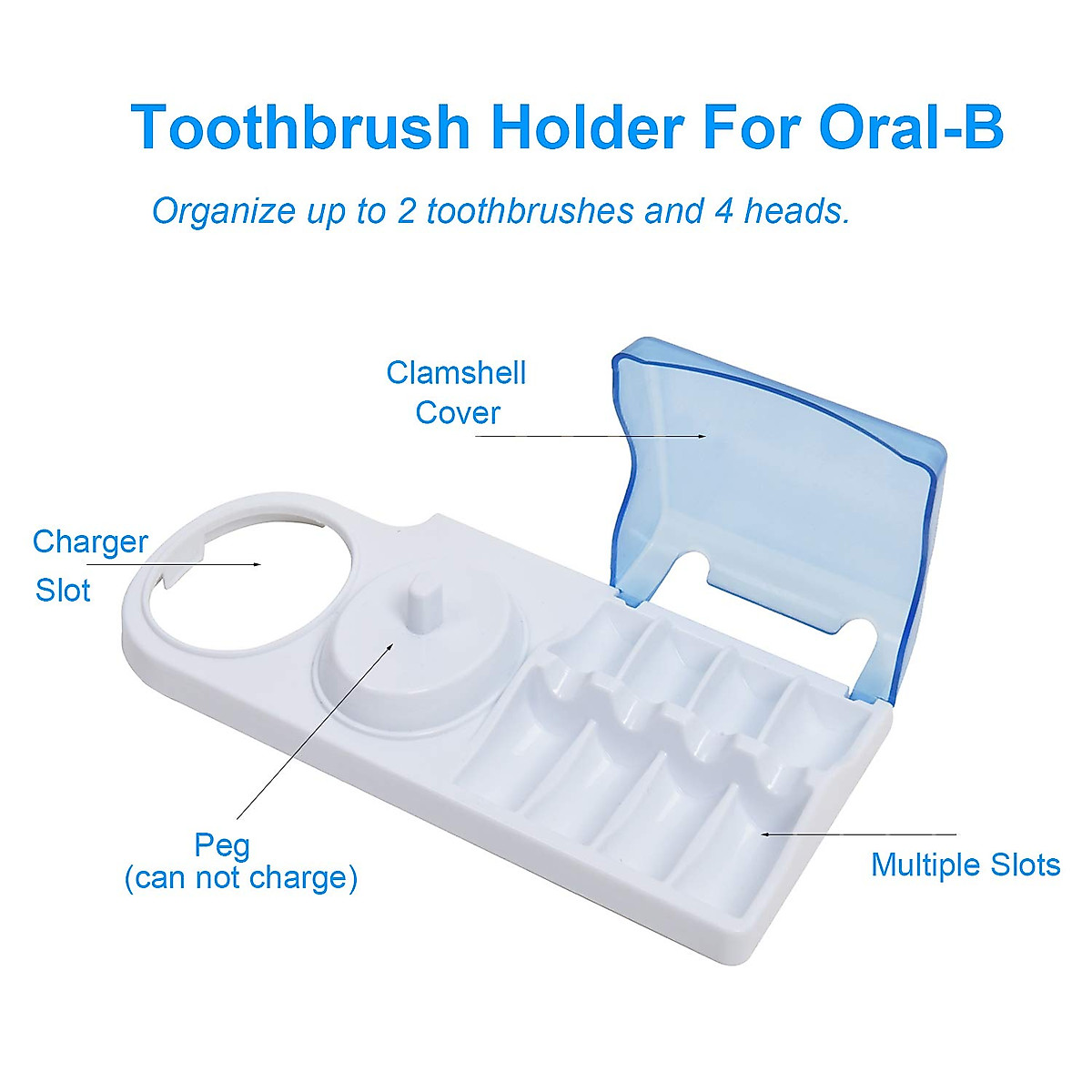 LazyMe Electric Toothbrush Stand for Oral B，Electric Toothbrushes Heads Holder for Oral B (1 Pack)