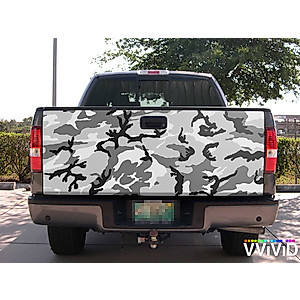 VViViD Vinyl Camouflage Pattern Wrap Air-Release Adhesive Film Sheets (1ft x 5ft, Snow Camo)