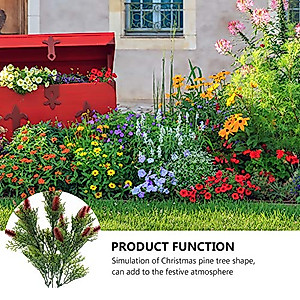 Uonlytech 2pcs Solar Christmas Lights Outdoor Figurine Light Xmas Lawn Lights Christmas Pathway Markers Pinecone Lawn Light Christmas Lights Outdoor Led Lamp Outside Lamp Solar Light Plastic