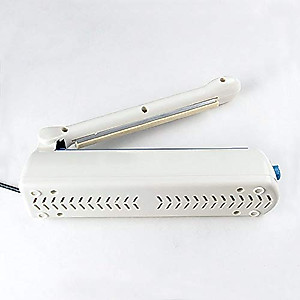 LabZhang 12inch Impulse Bag Sealer,Impulse Heat Sealer,Manual Poly Bag Heat Sealer Heat Seal Closer with 1 Replacement Kit,White
