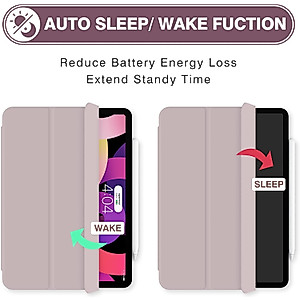 Magnetic Case for iPad Air 6/5/ 4, Slim Smart Folio for iPad Air 5th/ 4th Generation 10.9 Inch 2022/2020 Model, Trifold Stand Case, Auto Sleep/Wake (Taro Purple)