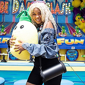 WOOZIK Rockit Go / S213 Bluetooth Speaker, Wireless Boombox Indoor/Outdoor with FM Radio,Micro SD Card, USB, AUX 3.5mm Support, Rechargeable Battery, Strap for Travel, Great for Parties! - Black