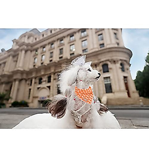 Babole pet Dog Bandanas, 1PC Purple Washable Square Dog Scarfs for Small Medium Large Dogs Adjustable Dogs Bib Scarfs for Girl and Boy(L)