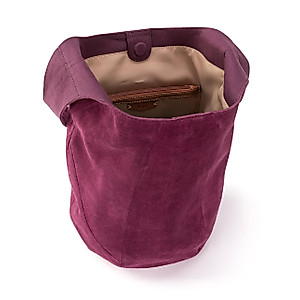 The Sak 120 Hobo Bag in Crochet - Large Women's Purse & Shoulder Bag for Everyday Travel - Durable Handbag With Back Zipper Pocket and Magnetic Snap Closure - Leather/Currant Suede