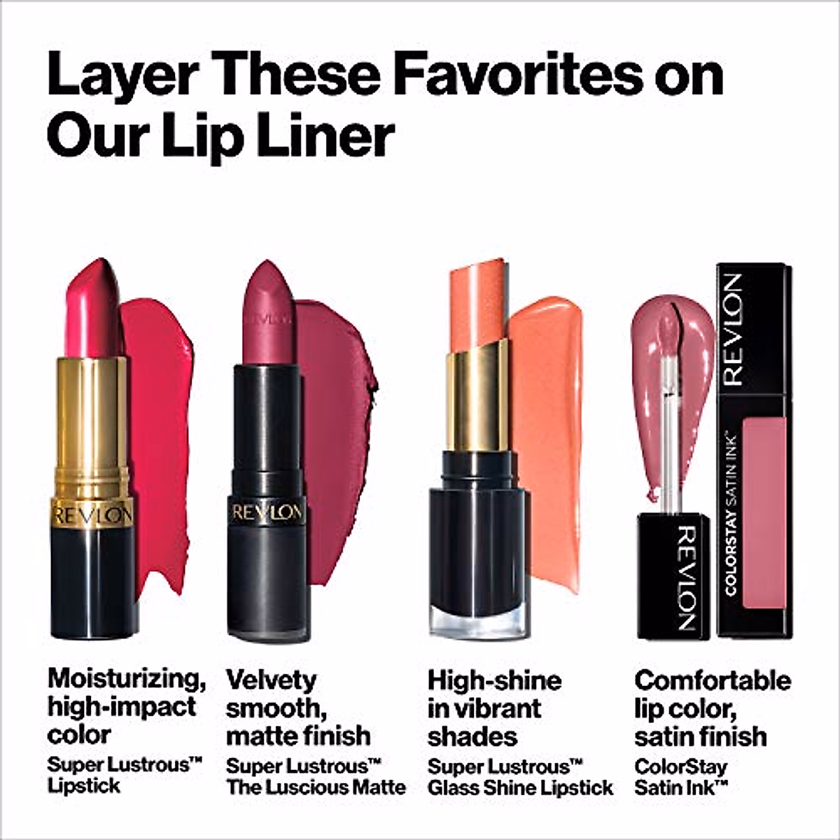 Lip Liner by Revlon, Colorstay Face Makeup with Built-in-Sharpener, Longwear Rich Lip Colors, Smooth Application, 650 Pink