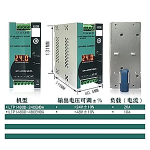 480w 24V 48V Three-Phase High-Power Rail Type Industrial Switch Power Supply, Digital Display DC Stabilized Power Supply(LTP1480D-48CENDA)