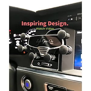[ Life Goes On ] 2022 Newest Gravity Car Phone Holder Mount Vent Clip, Air Vent Phone Mount for Car, Automatic Locking Universal Smartphone Cradle Compatible for iPhone Galaxy and More. 4.7-6.5 inch