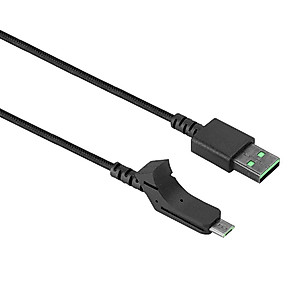 Wendry Mouse Cable, Fast USB Cable/USB Line Wireless Gaming Mouse Replacement for Razer Lancehead,Black