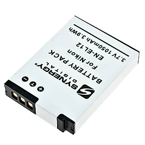 Synergy Digital Camera Battery, Compatible with Nikon Coolpix S9300 Digital Camera, (Li-Ion, 3.7V, 1050mAh) Ultra High Capacity, Replacement for Nikon EN-EL12 Battery