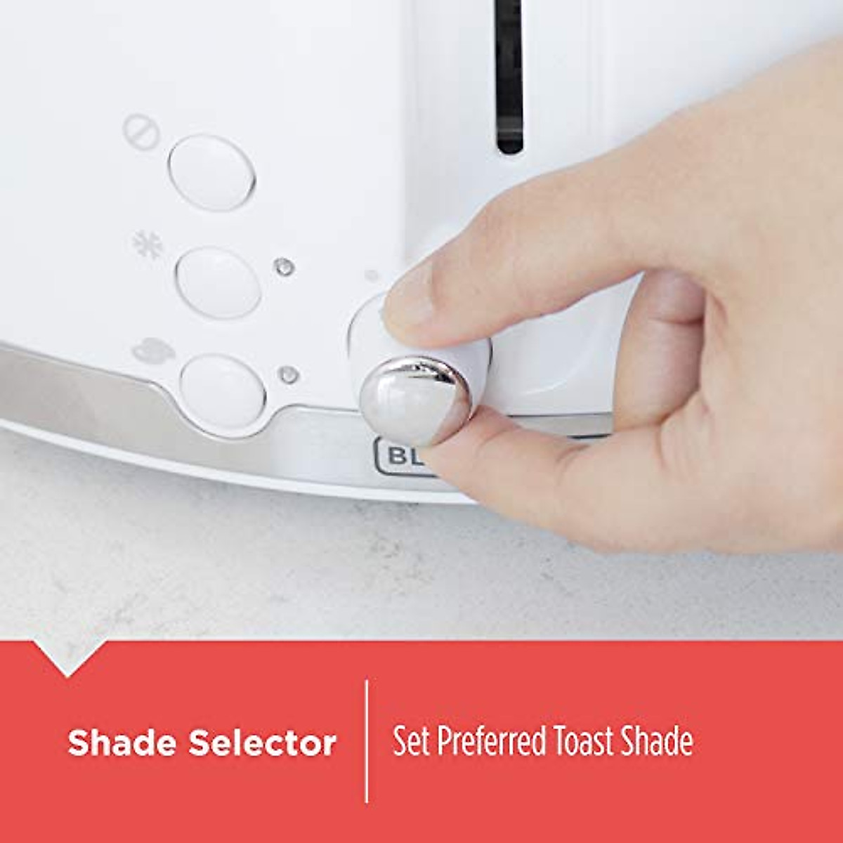 BLACK+DECKER TR1250WD Honeycomb Collection 2-Slice Toaster with Premium Textured Finish, White