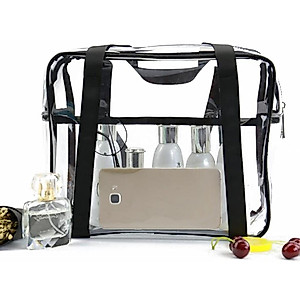 Louise Maelys Travel Clear Makeup Handbag Large Toiletry Cosmetic Organizer Bag Waterproof