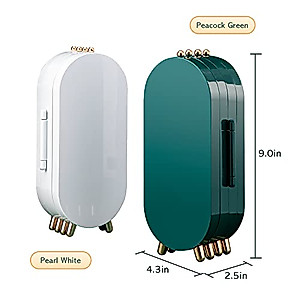 CANITORON Earring Organizer Stand，4-Layer Small Foldable Dustproof Jewelry Holder with 153 Holes For Women Earrings, Earring Backs, Necklaces,Display Jewelry Organizer-Green
