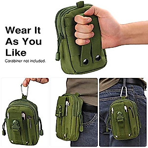 Small Shoulder Bag Utility Fashion Crossbody Purse Pockets Casual Tactical Backpack Women Men Cell Phone Holder (Olive)