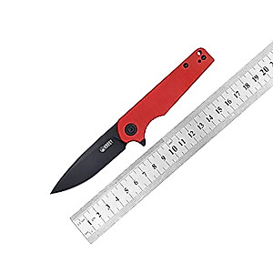 KUBEY Wolverine KU233E Folding Pocket Knife 2.91" D2 Blade and G-10 Handle with Reversible Clip for Hunting Camping and Outdoor