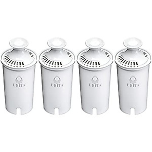 Brita Standard Water Filter Replacements for Pitchers and Dispensers, Lasts 2 Months, Reduces Chlorine Taste and Odor, 4 Count