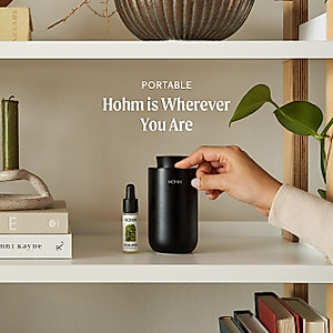 Hohm Vessel Diffuser - Portable Essential Oil Atomizer Diffuser for Essential Oils - Waterless Essential Oil Diffuser - Adjustable Scenting, Chargeable & 450 SQ-FT Coverage - Black