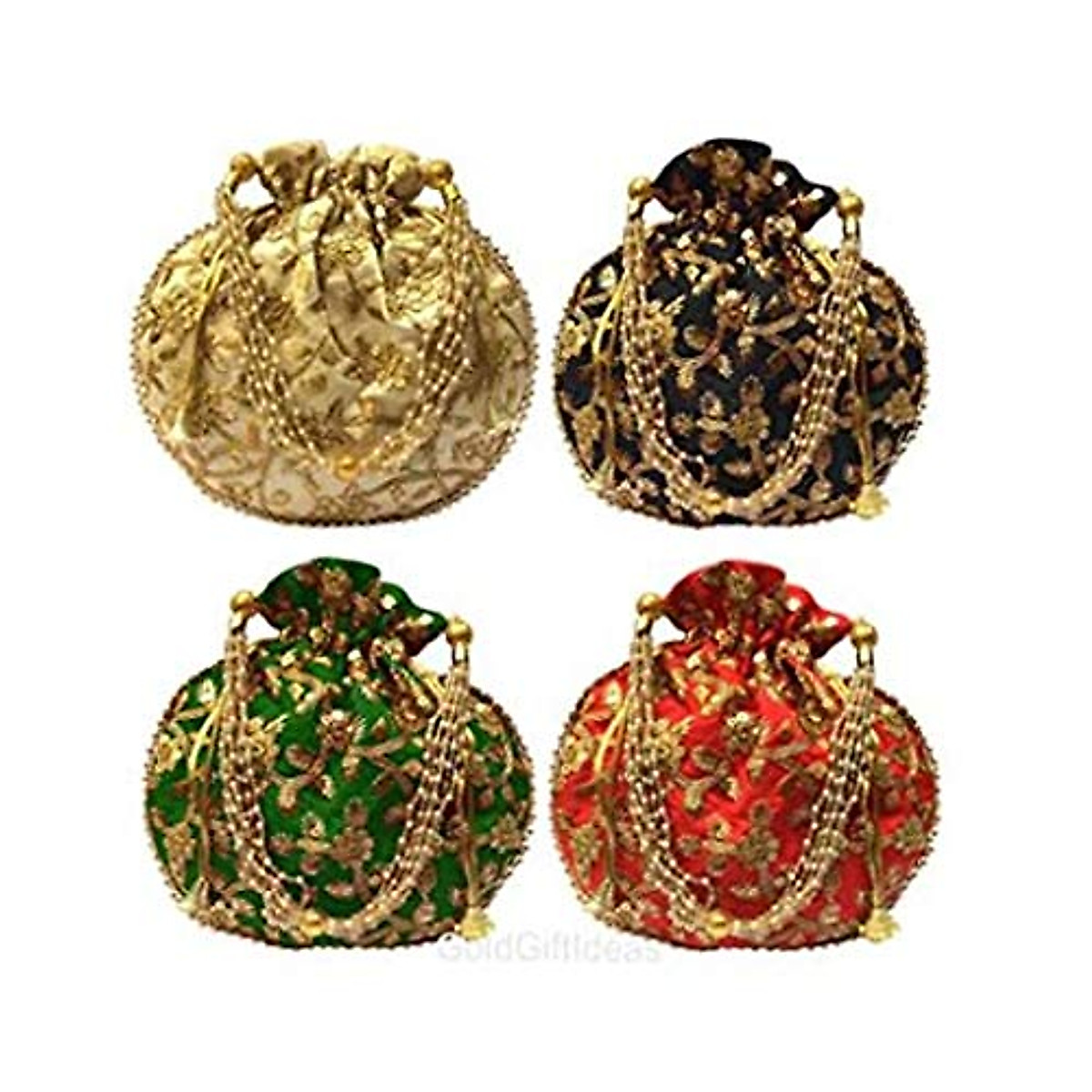 Pack of 20 India Gift Hub Traditional Indian Potli, Women Handbag, Handmade Bag,Gift, Clutch Purse, Wedding