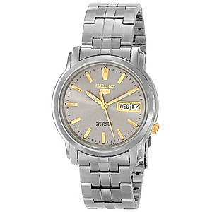 Seiko Men's SNKK67 "Seiko 5" Grey Dial Stainless Steel Automatic Watch