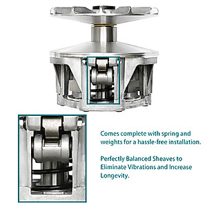 Primary Drive Clutch with Spring and Weights Compatible with Polaris RZR 900 RZR XP 900 XP 4 900 & More Replaces 1322971 1323100