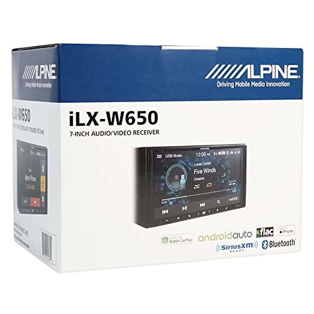 ALPINE iLX-W650 7" Digital Media Bluetooth Carplay Receiver+License Plate Camera