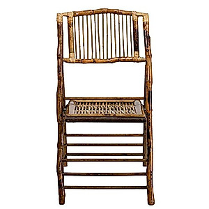 Flash Furniture Bamboo Folding Chairs | Set of 2 Bamboo Wood Folding Chairs