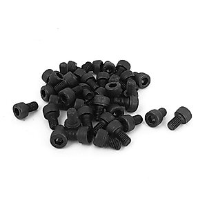 uxcell M5 x 8mm 12.9 Alloy Steel Hex Socket Head Cap Screws Bolt Black 50pcs