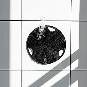 Boie USA Ultimate Flat Body Scrubber - Soft Silicone-like Exfoliating Shower Scrubber, Body Cleansing Brush - Stick-To-Wall Loofah Replacement - Anti-Acne Body Exfoliator for All Skin Types - USA Made