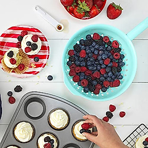 Goodcook colanders, larger, Teal