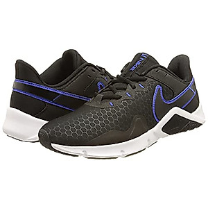 Nike "Legend Essential 2" (CQ9356-403) Men's Training Shoes, Black/Racer Blue, Size: 10.5
