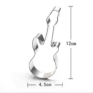 wotoy 4.7-inch Guitar Bistuit Cookie Cutter - Stainless Steel