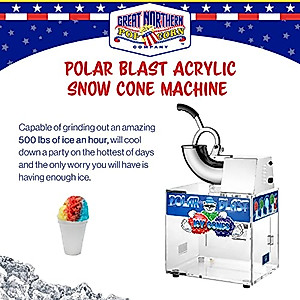 6058 Great Northern Polar Blast Acrylic Snow Cone Machine Snowcone Slush Maker