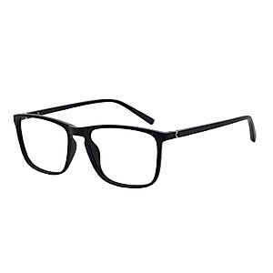 OCCI CHIARI Reading Glasses Men's Rectangle Reader Spring Hinge 1.0 1.25 1.5 1.75 2.0 2.25 2.5 2.75 3.0 3.5(Black 150)