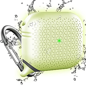 Catalyst Waterproof Case Vibe Series for AirPods 3 with Premium Carabiner. Compatible Wireless Charging, One-Piece Design, High Drop Protection, Soft-Touch - Glow-in-The-Dark