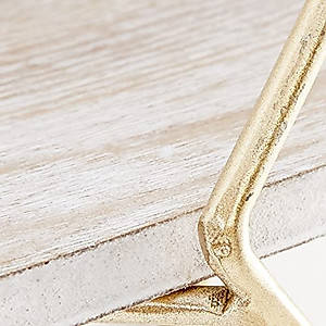 Admired By Nature Geometric Floating Wall Mounted, Wood Storage Shelf Handmade ABN5E126-NTRL