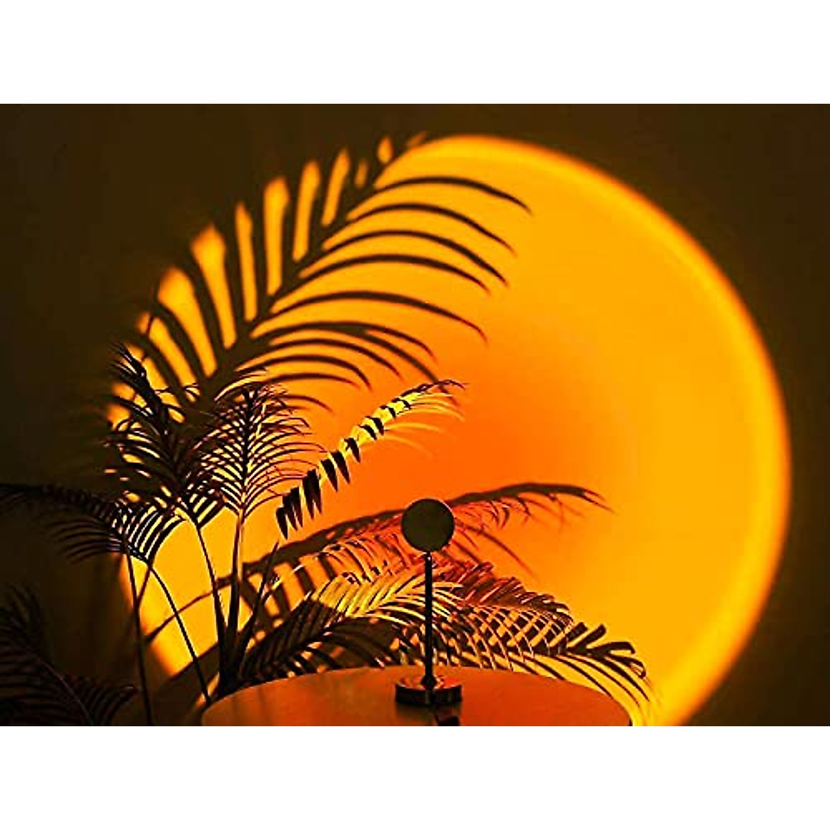 Balkwan Sunset Lamp Projection Rotation Rainbow Lamp Led Romantic Visual Led Light Network Red Light with USB Modern Floor Stand Night Light Living Room Bedroom Decor (Sunset Red)