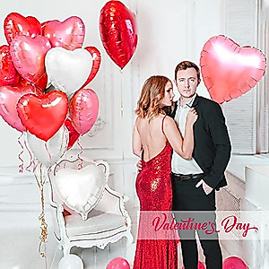 Heart Foil Balloons for Valentines Day Decorations, I Love You Balloons,Valentines Day Balloons,Romantic Decorations Special Night (18inch)
