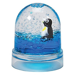 WARM FUZZY Toys (1) Penguin Snow Globe - Liquid Snow Dome with Penguin Figurine - Plastic Snow Globe - Collectible Novelty Ornament for Home Decor, Birthdays,Christmas, and Granddaughter Gifts