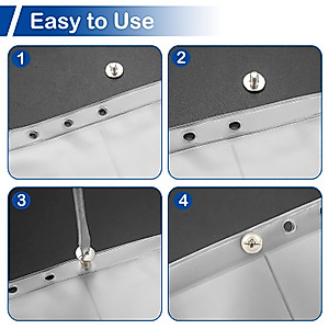 MroMax M5 Binding Screw, M5 x 20mm Nickel Plated Carbon Steel Cross Head Chicago Screw Binding Post Screw Kit for DIY Leather Decoration and Scrapbook and Photo Albums Bookbinding 10Pcs