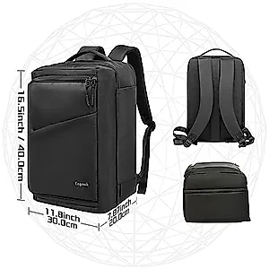 Ezgnuk Game Backpack for PS5 Console, Protective Travel Carrying Case, Large Capacity Storage Bag with Zippered Pocket for PlayStation 5, Laptop, Headphones, Game Discs and Accessories （Black）