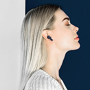 AIHOOR Wireless Earbuds for Music and Sports, Bluetooth 5.3 in-Ear Headphones with Extra Bass, Built-in Mic, Touch Control, USB Charging Case, 30hr Battery Earphones (High Gloss White)