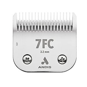 Andis 72600 UltraEdge Detachable Dog Clipper Blade - Constructed of Carbonized Steel, Specialized Hardening Process for Long Cutting Life - 1/8-Inch-Long Hair Cutting - Size-7FC, Chrome