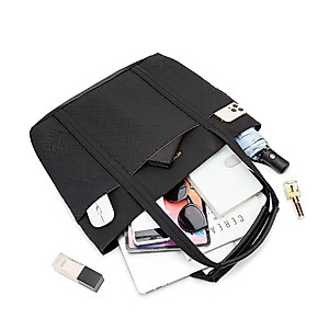 Kinmac Women's Laptop Tote Bag Top Handle Handbag Work Bag for Laptop Computer Up to 15 inch (Floral)