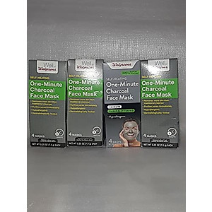 Walgreens Self-Heating One Minute Charcoal Face Mask 4 count(pack of 3) Total 12
