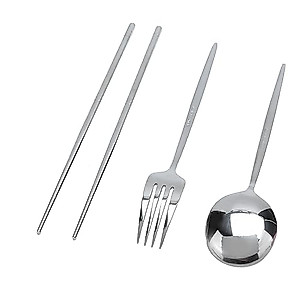 Cutlery Set Office Travel Chopsticks Portable Outdoor Tableware Spoon Stainless Steel Table Spoon Chopsticks Spoon Cooking Tableware Knife Set Tableware Kitchen Traveling