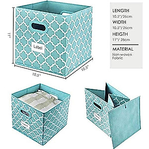 Foldable Cube Storage Bins 11x11 inches Set of 6 Drawer and Organizer Bins